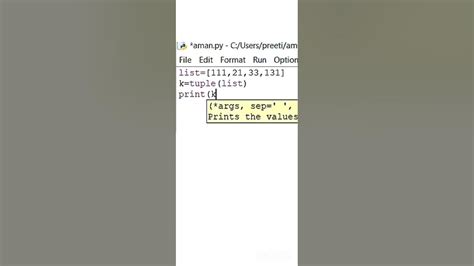 Code Convert A List To A Tuple Coding Youtube