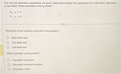 Solved The Null And Alternative Hypotheses Are Given