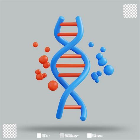 Premium Psd 3d Illustration Dna 2