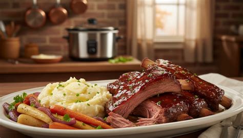Irresistible Slow Cooked Beef Ribs In Crock Pot Mouthwatering Meal
