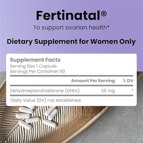 Micronized Dhea Female Natural Plant Based Fertility Supplement 90 25mg