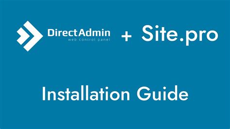 Directadmin Website Builder — Sitepro Plugin Installation Guide Youtube