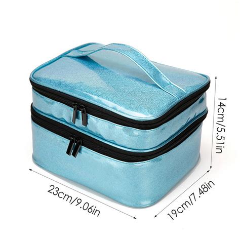 Badu Bg Чанта за съхранение на етерични масла Преносима двуслойна 30 решетки за пътуване Лак за