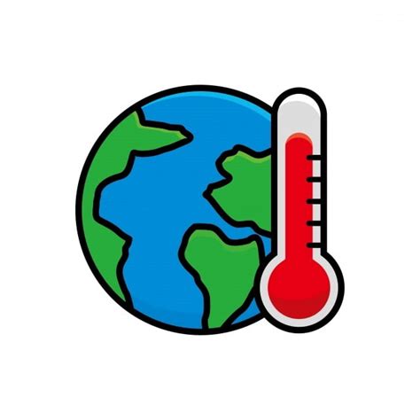 지구 온난화 아이콘에 적합 지구와 온도계 벡터 일러스트 레이 션 열 클립 아트 따뜻하게 함 상 Png 일러스트 및 벡터 에 대한 무료 다운로드 Pngtree