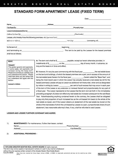 Fillable Online Sample Standard Lease Dreamingcode Fax Email Print