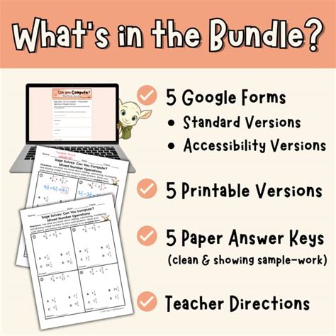 Can You Compute Mixed Number Computation Practice Bundle Tpt