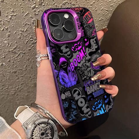 Jual Casing Ponsel Matte Hard Case Hp Ip Animasi Graffiti Berkualitas Tinggi Untuk Iphone