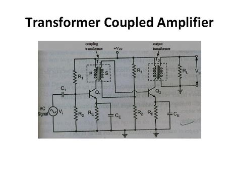 Circuit Diagram Of Transformer Coupled Amplifier Circuit