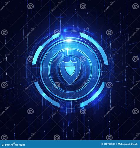 High Speed Connection Data Analysis With Hud And Shield Icon Stock Illustration Illustration