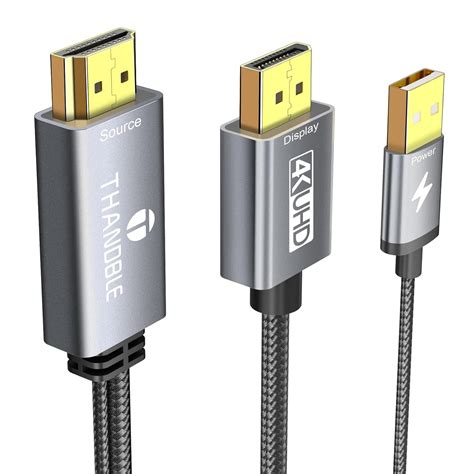 Thandble Hdmi To Displayport Cable 6ft Uni Directional Hdmi To Display Port Adapter