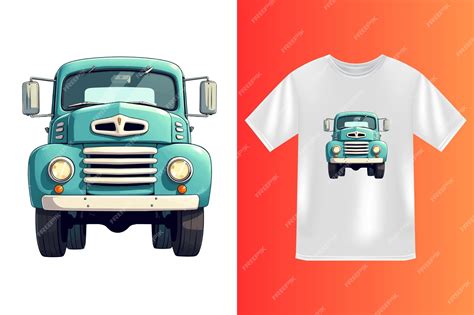Cartoon Style Hand Drawn Vintage Car Illustration For T Shirt Design