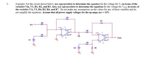 Solved 6 Points For The Circuit Shown Below Use Chegg Com