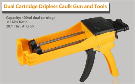 Zyklonix Double Caulking Gundual Epoxy Gun For 400 Ml135 Fl Oz11