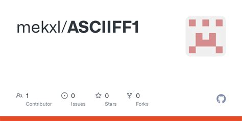 GitHub Mekxl ASCIIFF1
