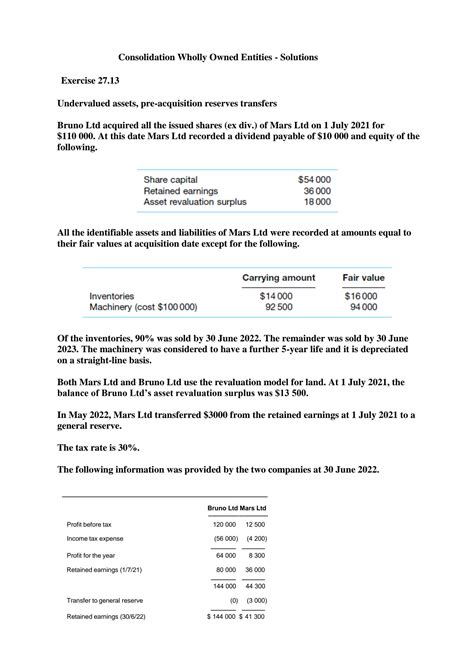 Solution Acct20002 U Melbourne Online Tutorial 9 Solutions