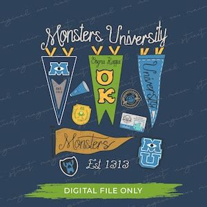 Monsters University Fraternity Flags Png Sulley Mike Wazowski