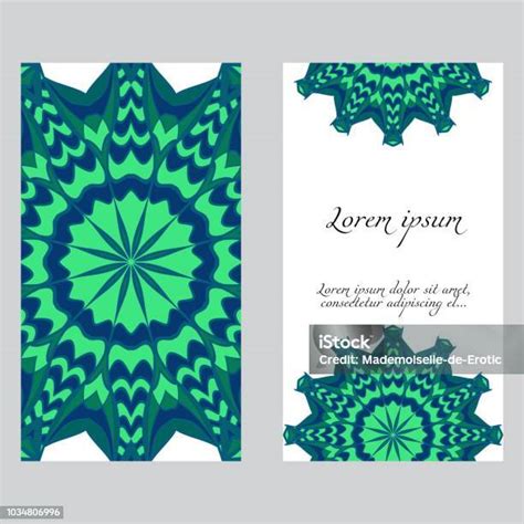 서식 파일 인사말 카드 초대장 텍스트를 위한 공간으로 설정 합니다 만다라 디자인입니다 벡터 일러스트 레이 션 0명에 대한 스톡 벡터 아트 및 기타 이미지 Istock