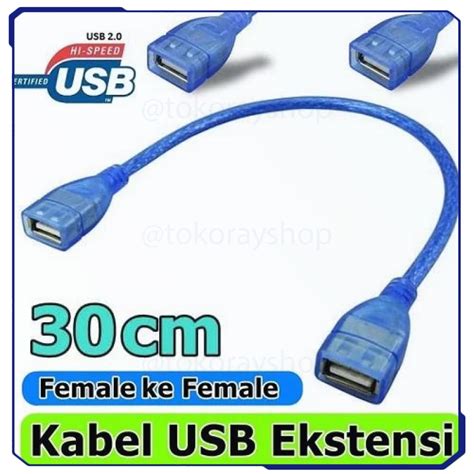 Jual Kabel USB Extension Female To Female Adapter 30 Cm A13 Shopee Indonesia