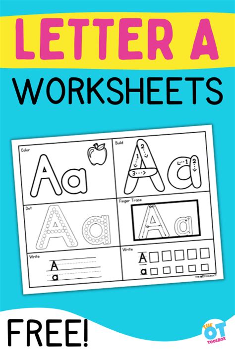 Free Letter A Worksheet The Ot Toolbox