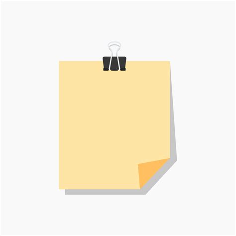 Note Paper Vector Isolated On White Background Vector Art At