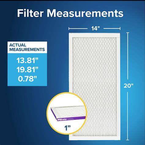 Filtrete 14 In W X 20 In L X 1 In Merv 12 Electrostatic Pleated Air Filter 2 Pack 2005dc 2pk 6