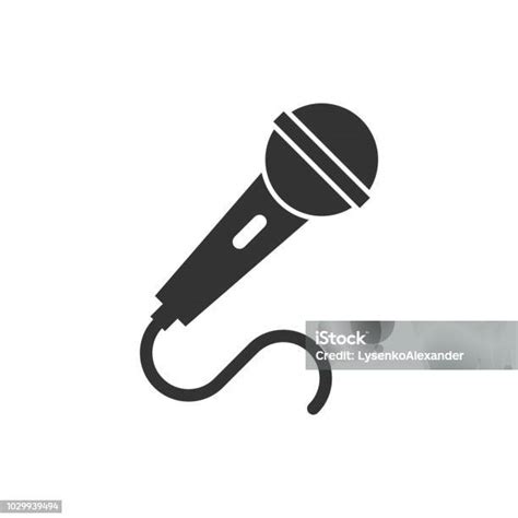 평면 스타일에 마이크 아이콘입니다 마이크 방송 흰색 절연 배경 벡터 일러스트 레이 션 마이크 마이크 음성 비즈니스 개념입니다