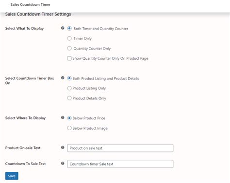 WooCommerce Sales Countdown Timer Documentation