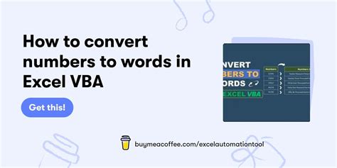 How To Convert Numbers To Words In Excel Vba Buymeacoffee