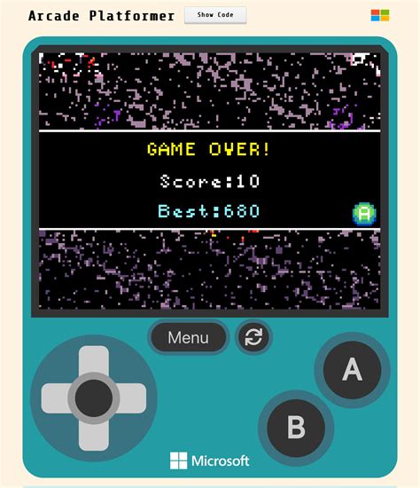 Arcade Style Platformer Show Tell Microsoft MakeCode