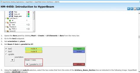 Rotation Of Beam Cross Section In Ansys Interface Altair Community