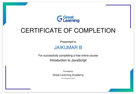 Jai Kumar On Linkedin Im Thrilled To Share That I Have Successfully Completed The Javascript