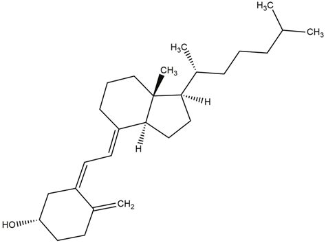 Chemical Structure Of Cholecalciferol Download Scientific Diagram