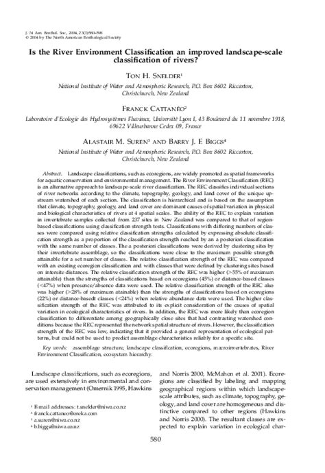 Pdf Is The River Environment Classification An Improved Landscape