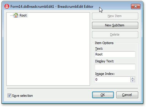 TdxBreadcrumbEdit Class VCL DevExpress Documentation