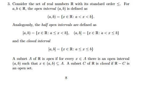 solved 3 consider the set of real numbers r with its