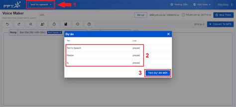 convert text to speech on fpt ai voice maker s new interface