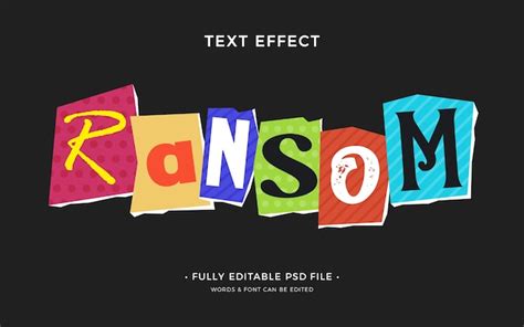 Premium Psd Ransom Note Text Effect