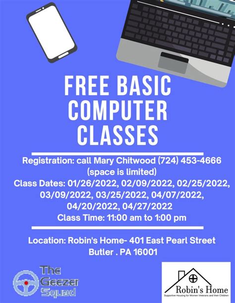 You Can Still Join The Basic Computer Class Robin S Home