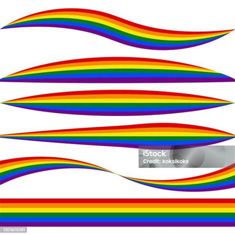 다른 프로필 모양 벡터 Lgbt 프라이드 플래그 곡선 줄무늬와 수평 줄무늬 Lgbt 플래그 Lgbtqia 문화에 대한 스톡 벡터 아트 및 기타 이미지 Lgbtqia 문화