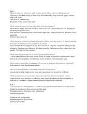 Forensic Science Unit Lab Questions Part What Do You See When You Walk On The Scene