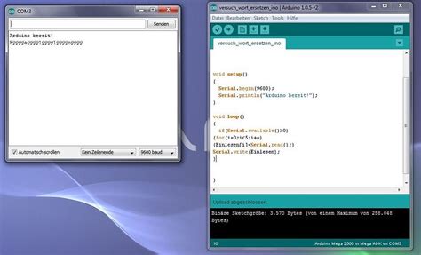 Text Eingabe Und Ausgabe über Serielle Schnittstelle Deutsch Arduino Forum