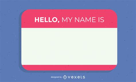 Hello My Name Is Sticker Vector Download