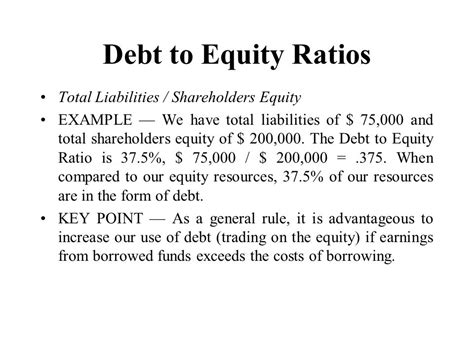 Ratio Of Liabilities To Stockholders Equity