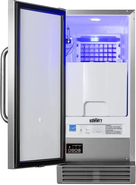 Summit Bim44gcss 15 Inch Built Infreestanding Clear Icemaker With