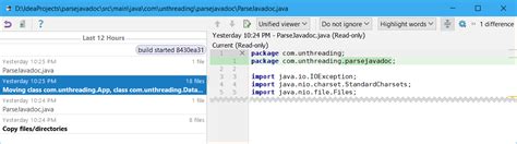Java Does Intellij Have A Diff Summary View Structure Compare