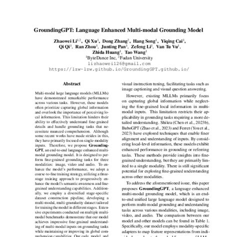 Groundinggpt Language Enhanced Multi Modal Grounding Model Acl Anthology