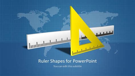 Ruler Shape PowerPoint Template Presentation Slide Design