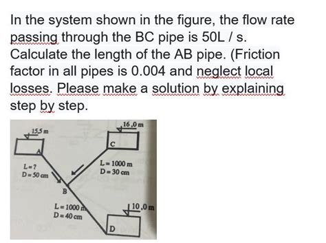 Solved In The System Shown In The Figure The Flow Rate Chegg