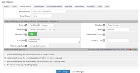 Whmcs Module Vultr Cloud Vps Automation
