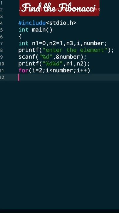 Find The Fibonacci Series In C Language Trending Explore Coding Programming Viral